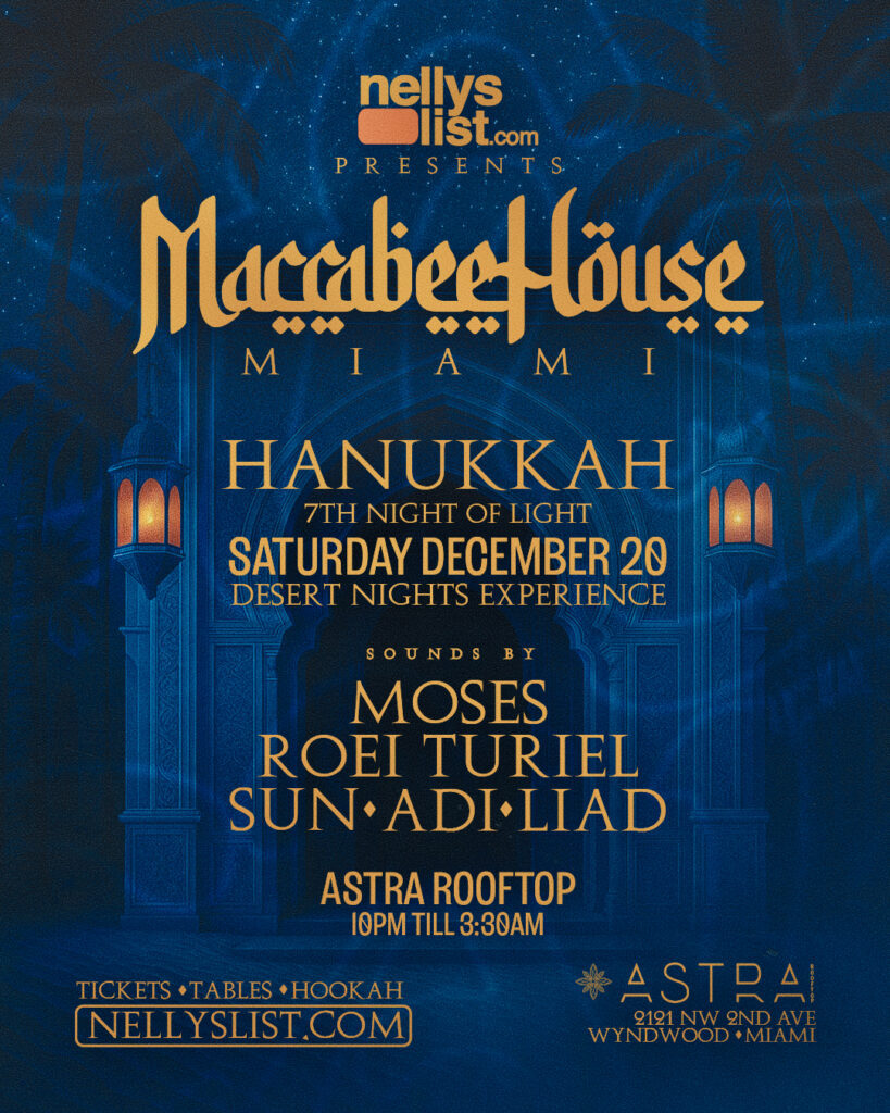 NELLYSLIST HANNUKAH PARTYASTRA ROOFTOP WYNWOOD MIAMI | NELLYSLIST